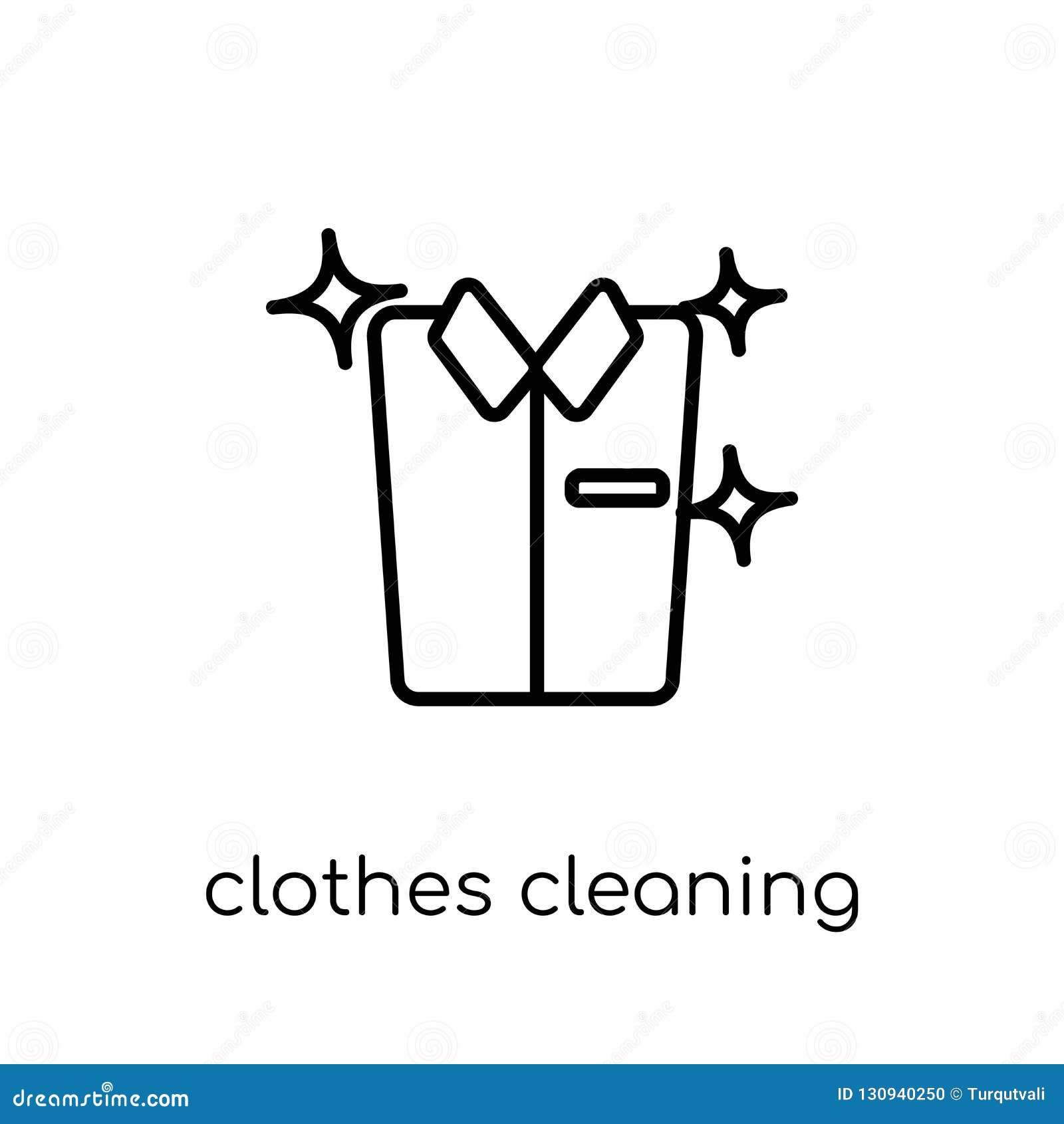 Ropa Que Limpia El Icono Ropa Linear Plana Moderna De Moda Del Vector ...