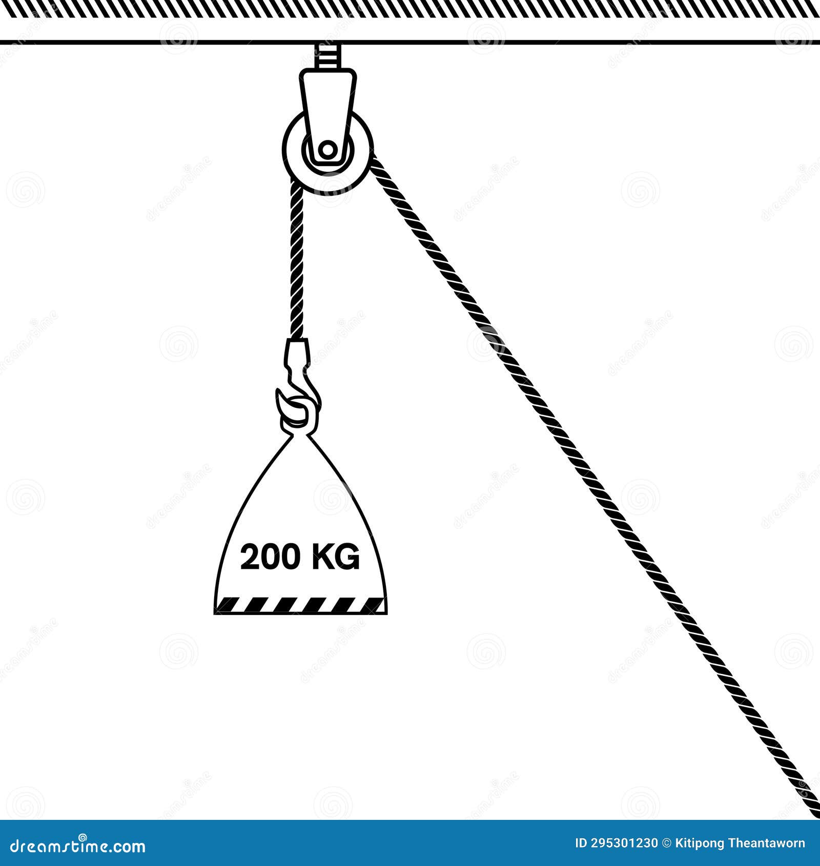 Pulley Isolated Icon. Simple Element Illustration From Science Concept ...