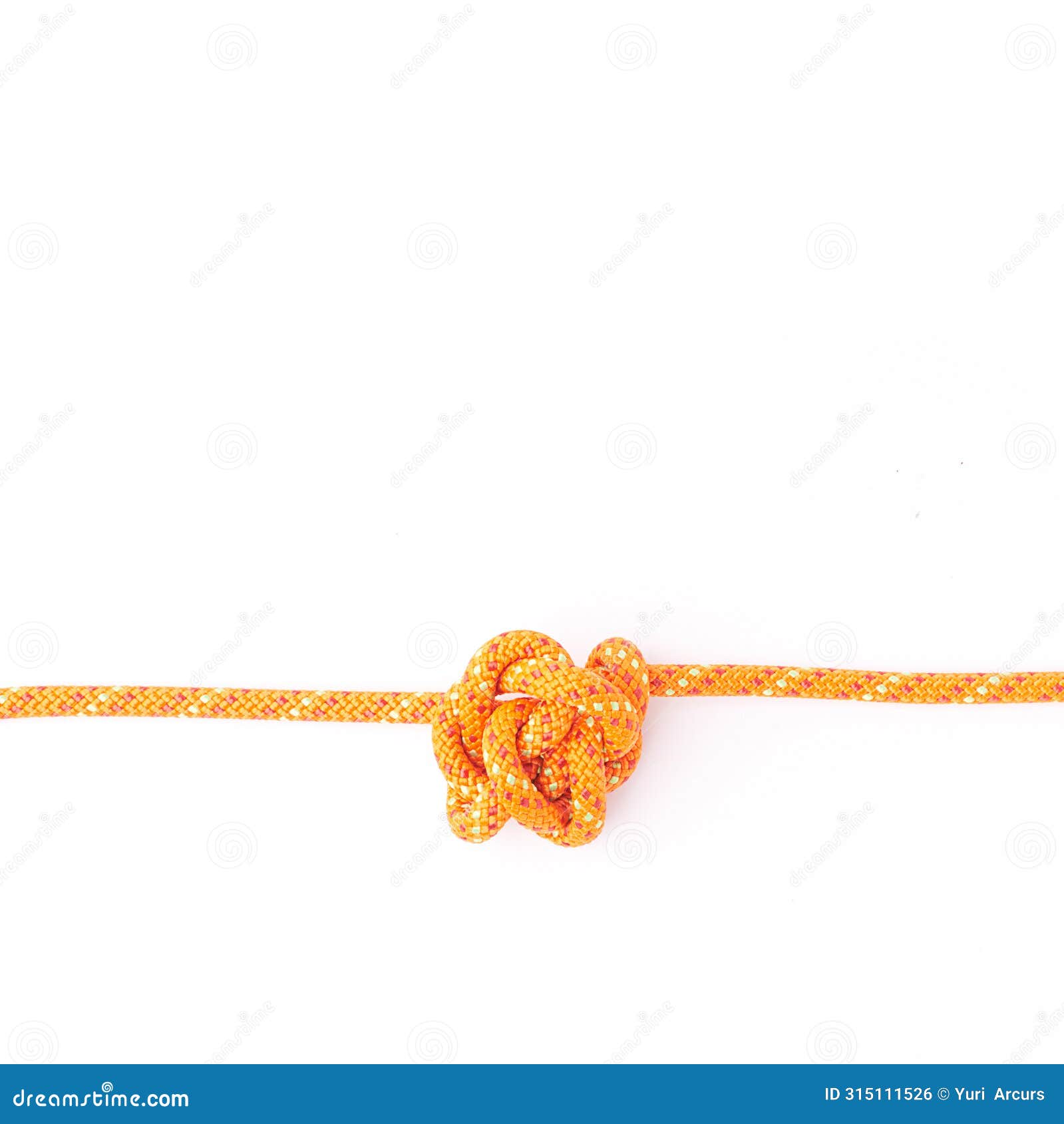 Rope, Abstract and Loop Together in White Studio Background for ...