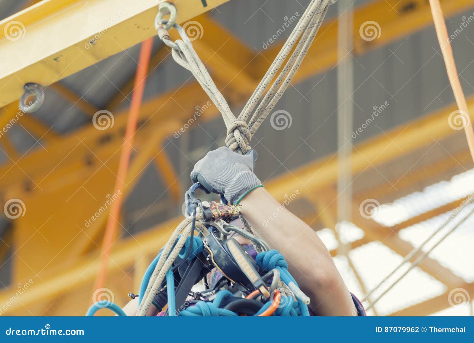 Rope access irata worker stock photo. Image of risk, climb - 87079962