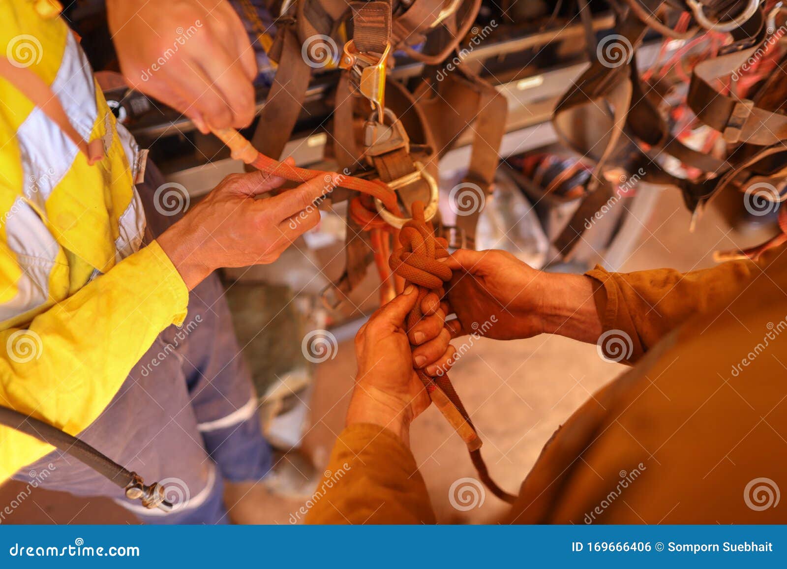 Rope Access Trainer Instructor Inspector Given Instruction To Learner ...