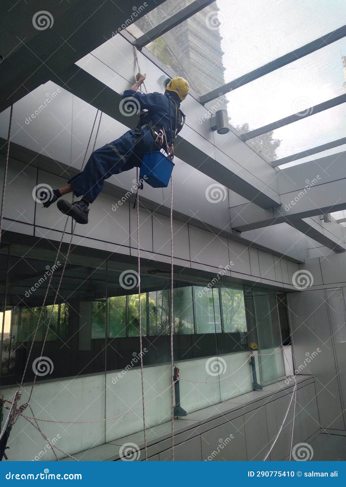 Rope Access is Work at Height Using the Rope Access Method Stock Photo ...