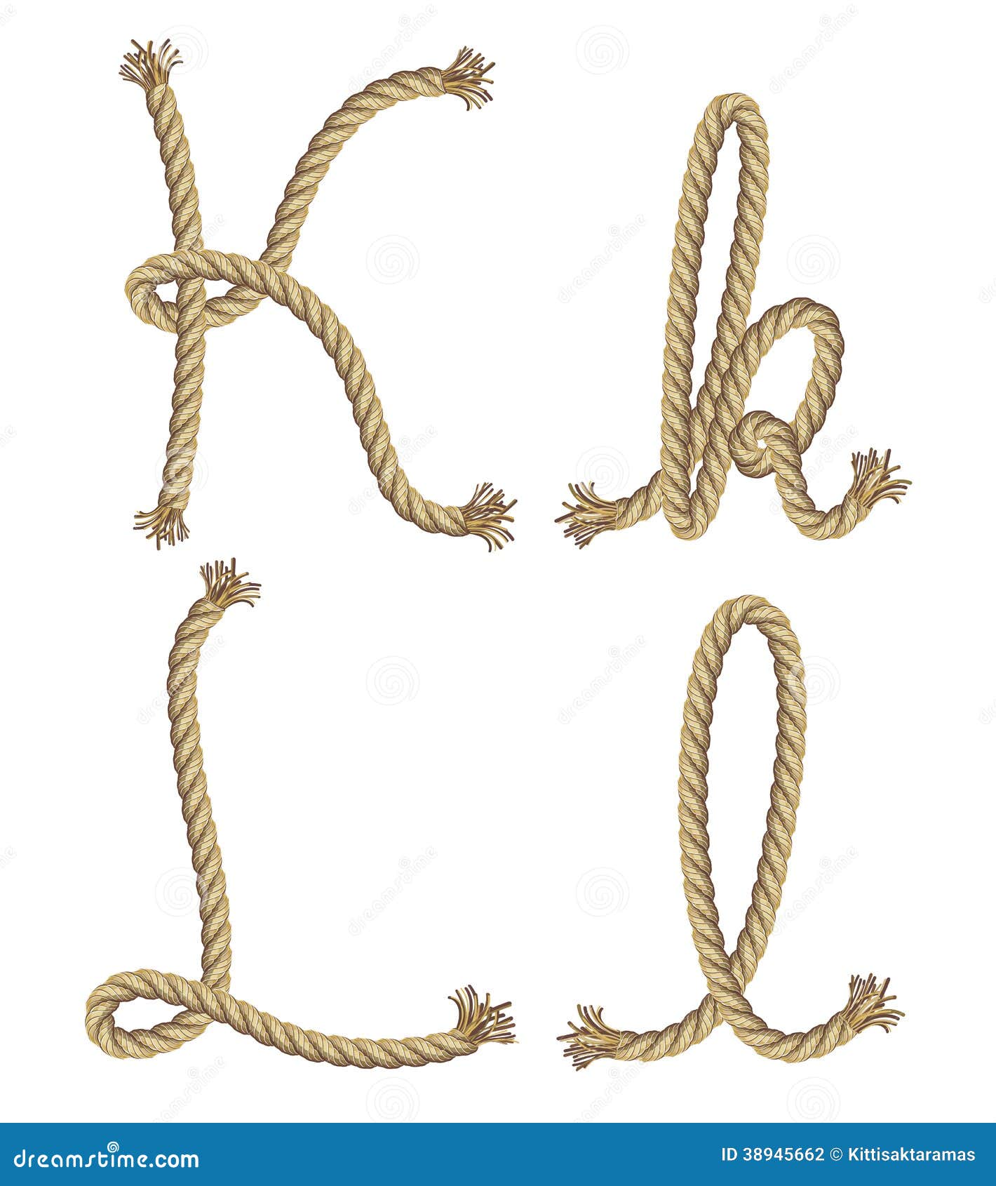 Rope Alphabet Illustration Stock Photo | CartoonDealer.com #46727448