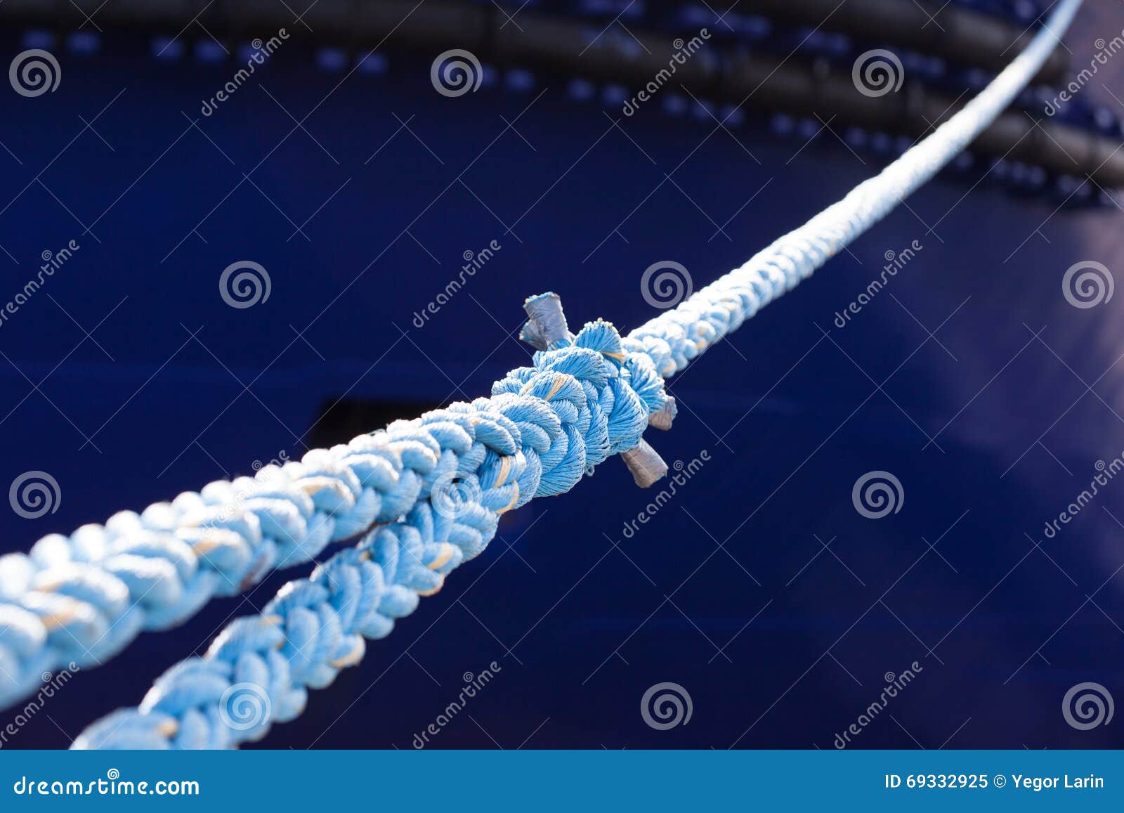 Rope Anchoring the Ship Backgriund. Mooring End Stock Image - Image of ...