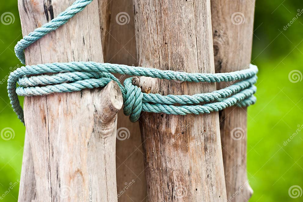 Rope around log stock image. Image of hardwood, concepts - 22282741