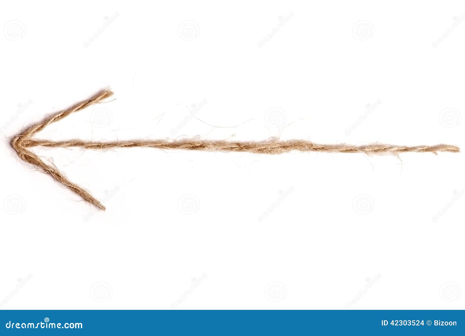 Rope arrow stock photo. Image of directional, start, weathered - 42303524