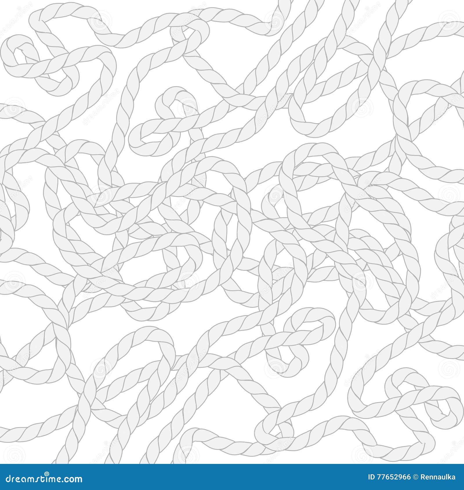 Rope Background. Pattern with Monochrome Rope Loop. Black and White ...