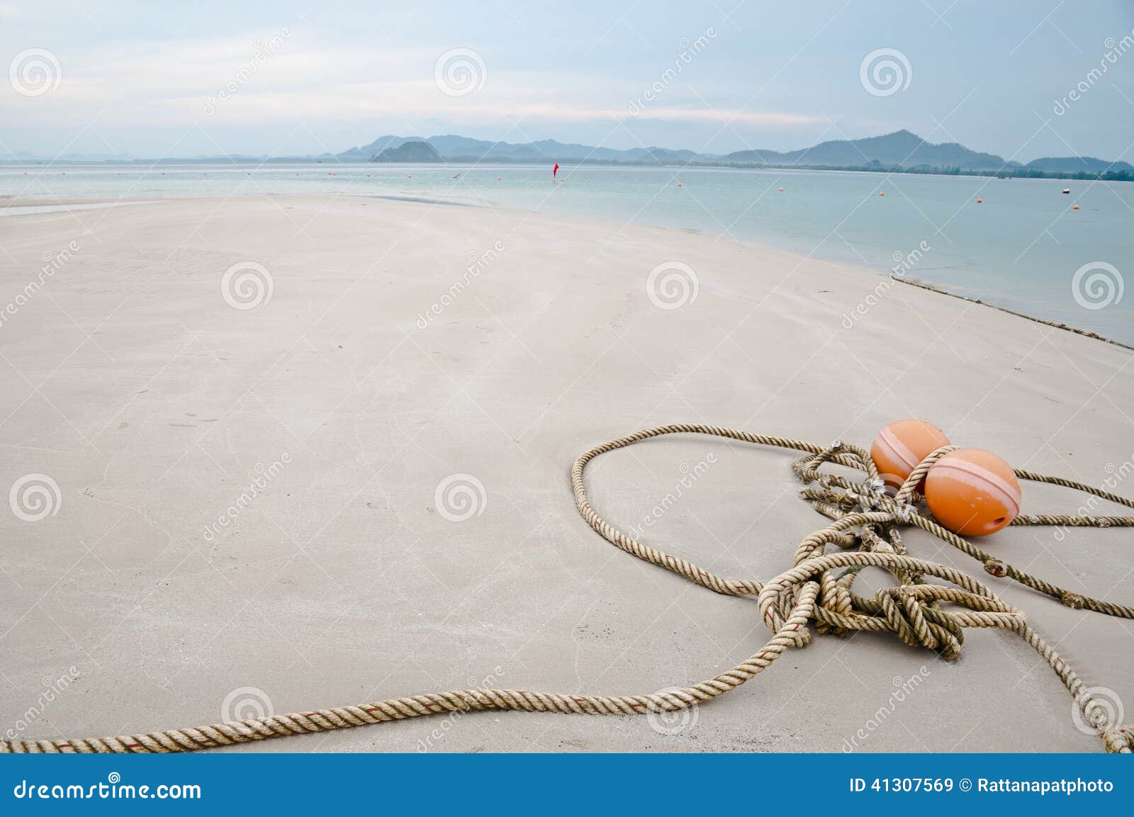 Rope on beach stock image. Image of coast, beach, seaside - 41307569