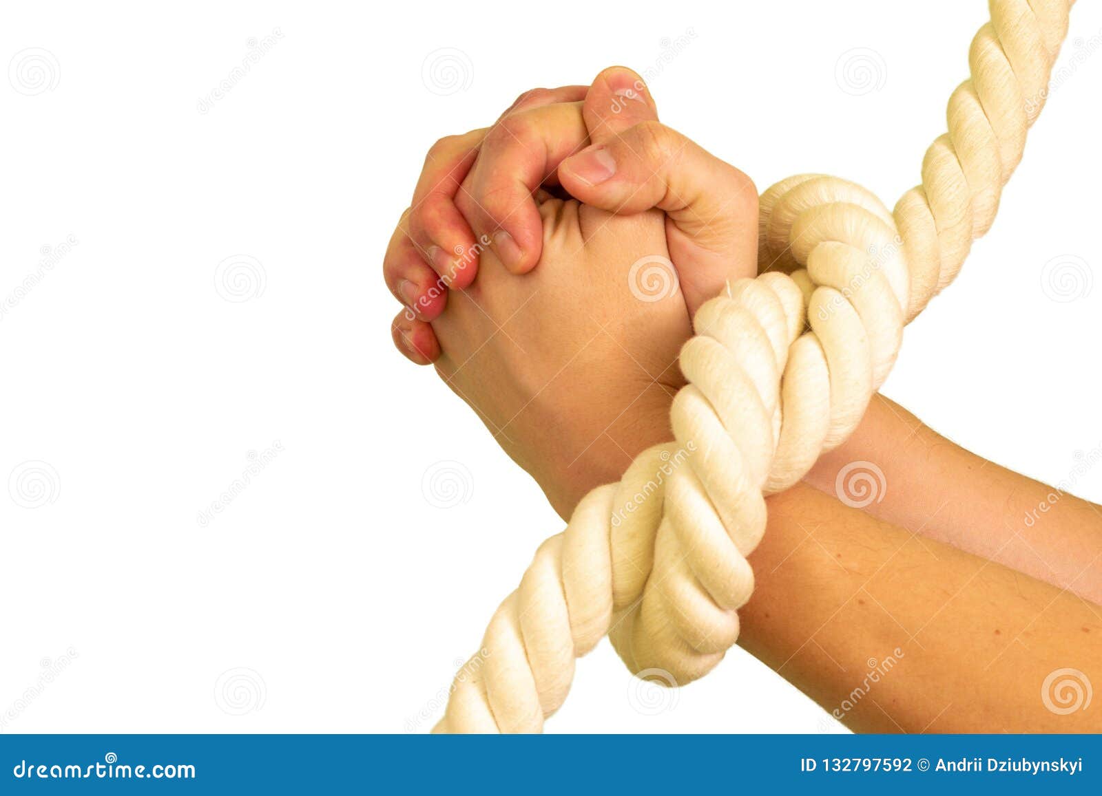 Rope Binding man`s Hands editorial photography. Image of stuck - 132797592