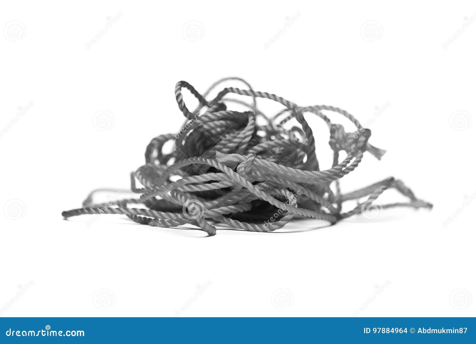 A rope in black and white stock photo. Image of element - 97884964