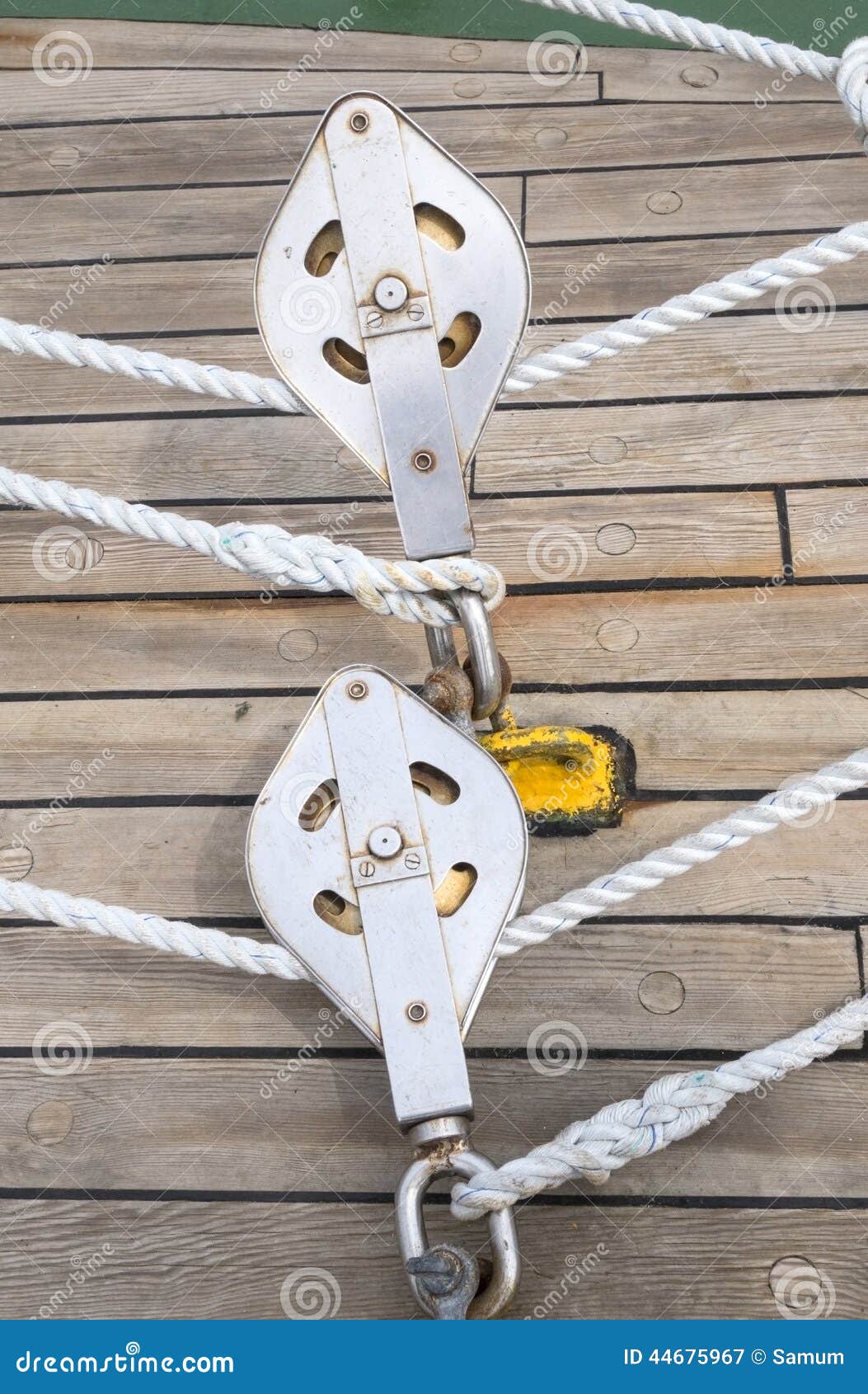 Rope on blocks stock image. Image of close, background - 44675967