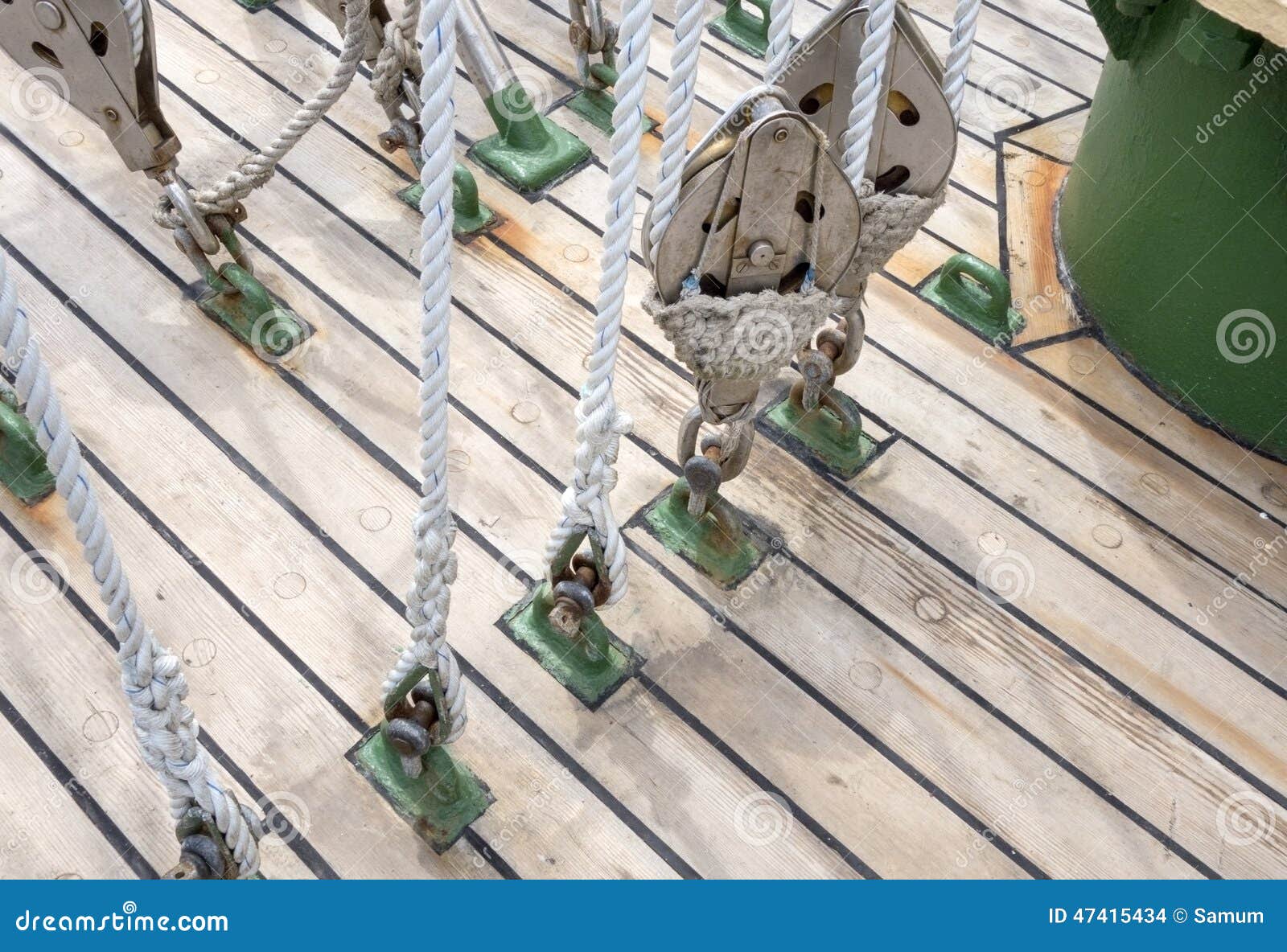 Rope on blocks stock photo. Image of pulling, ship, safety - 47415434