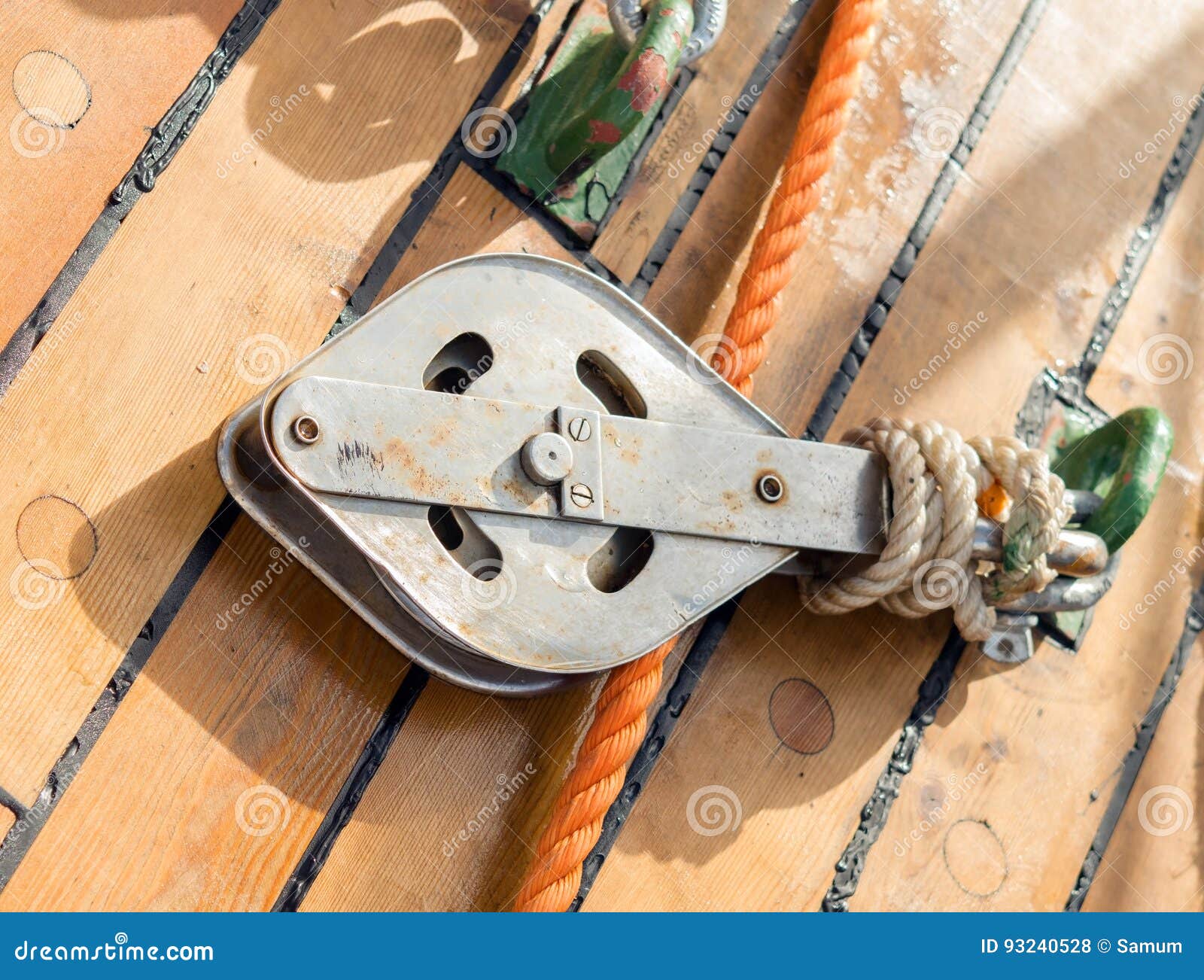 Rope on blocks stock photo. Image of objects, macro, pulling - 93240528