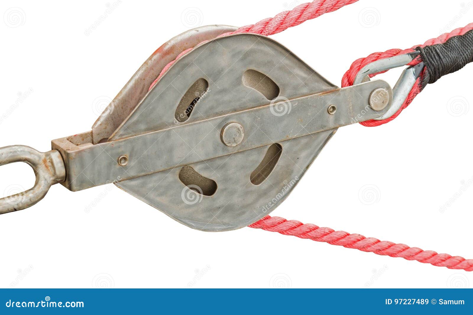 Rope on blocks stock image. Image of outdoors, security - 97227489