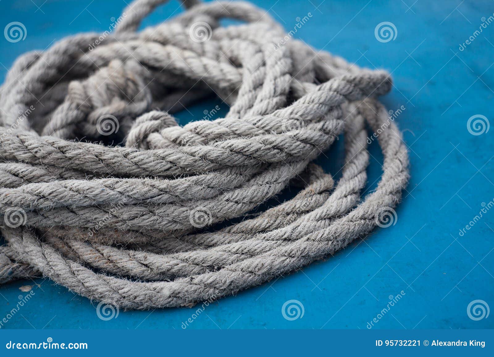 Rope on Blue stock image. Image of cord, tied, sail, vessel - 95732221