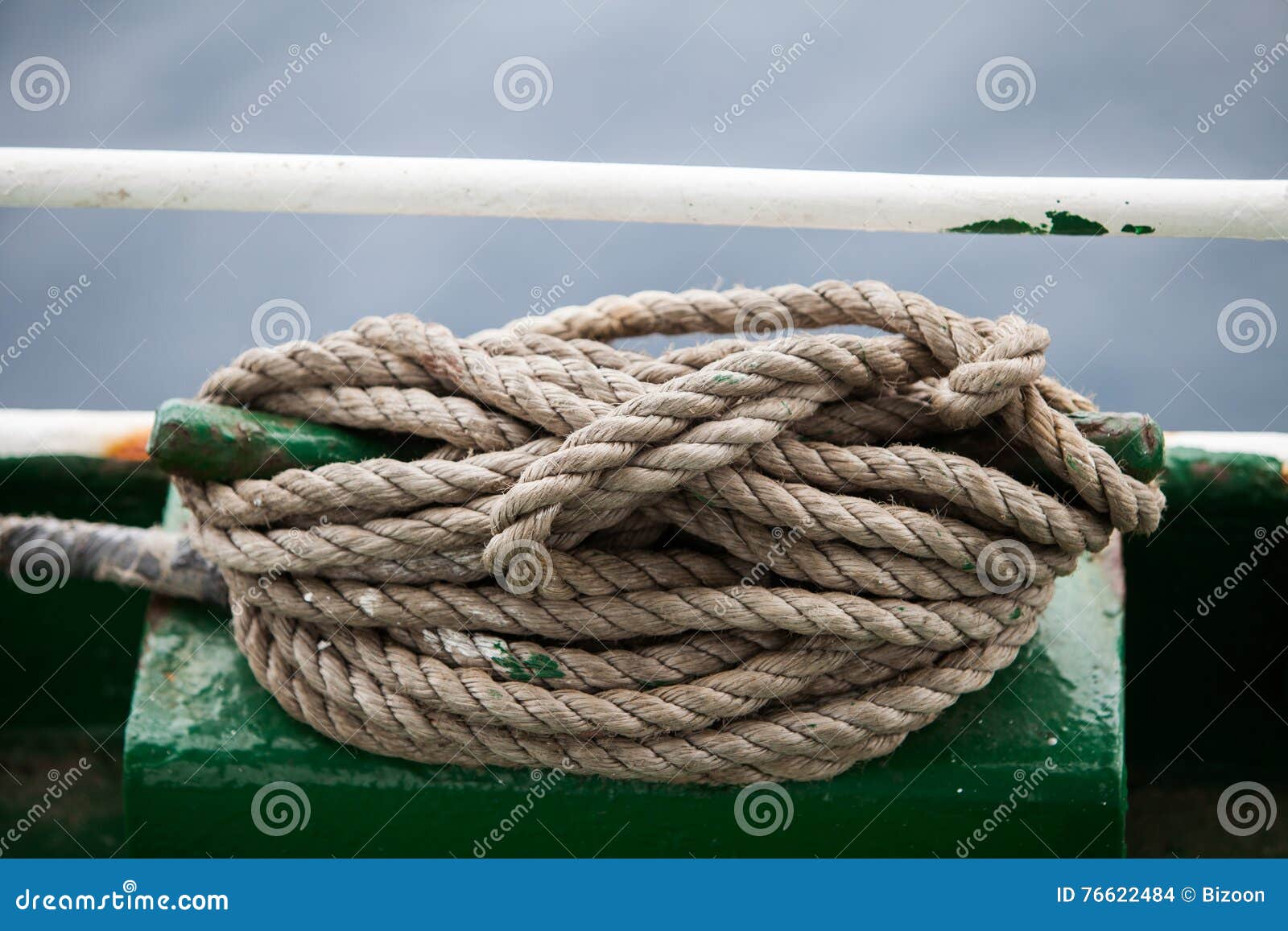 Rope on a boat stock photo. Image of anchor, sailing - 76622484