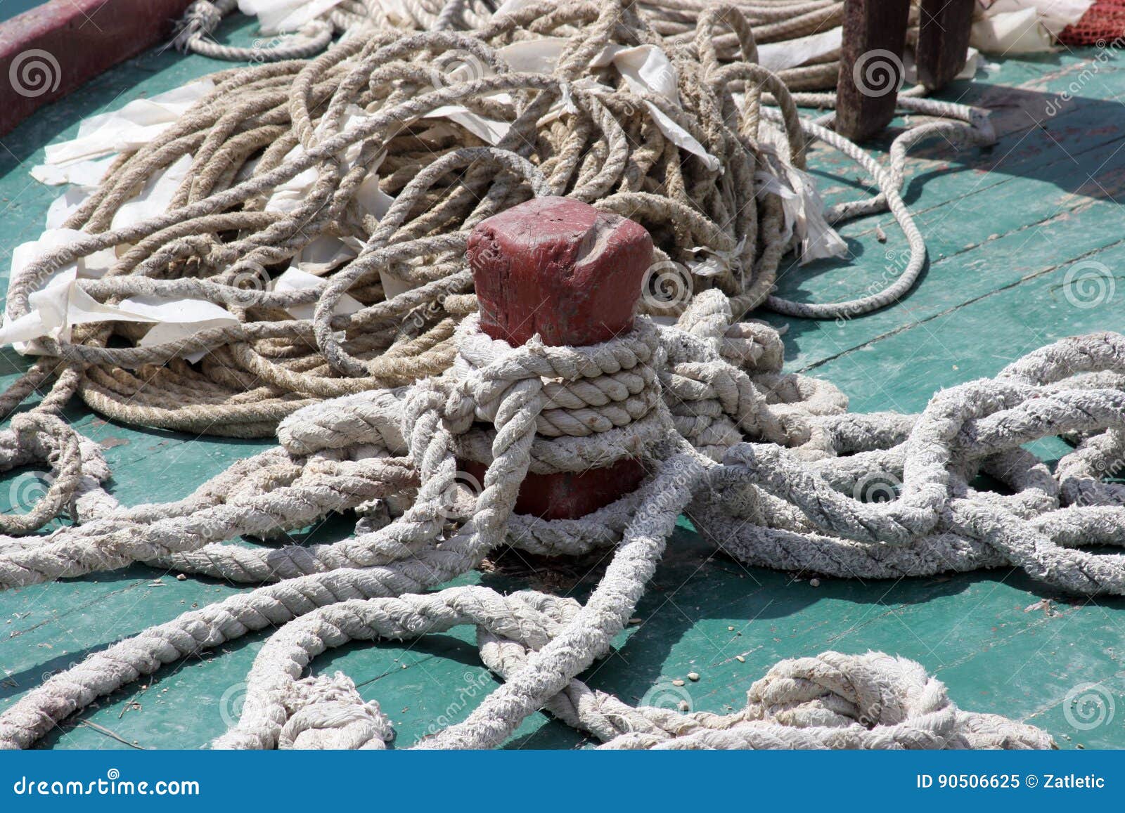 Rope stock image. Image of port, sailboat, deck, coast - 90506625