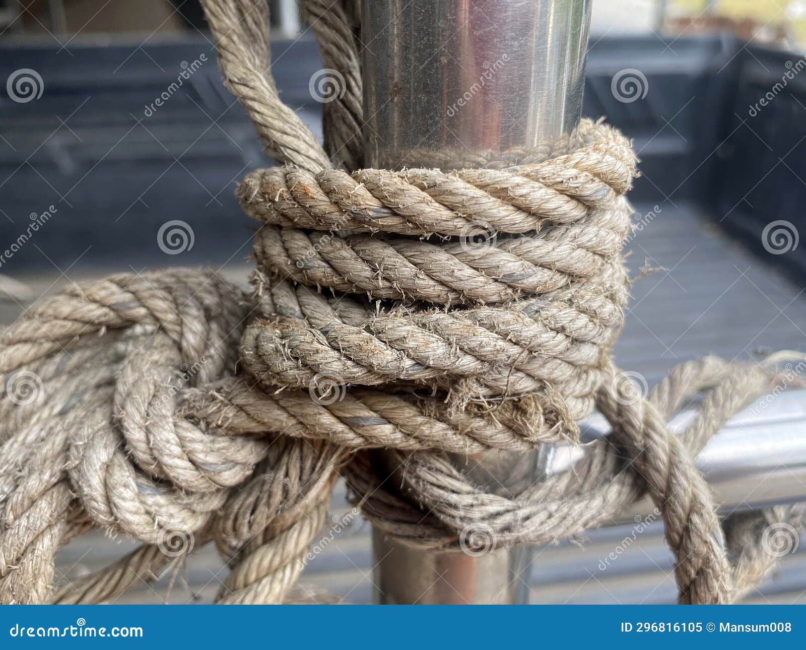 Rope with a Boat in the Port Stock Image - Image of cord, ship: 296816105