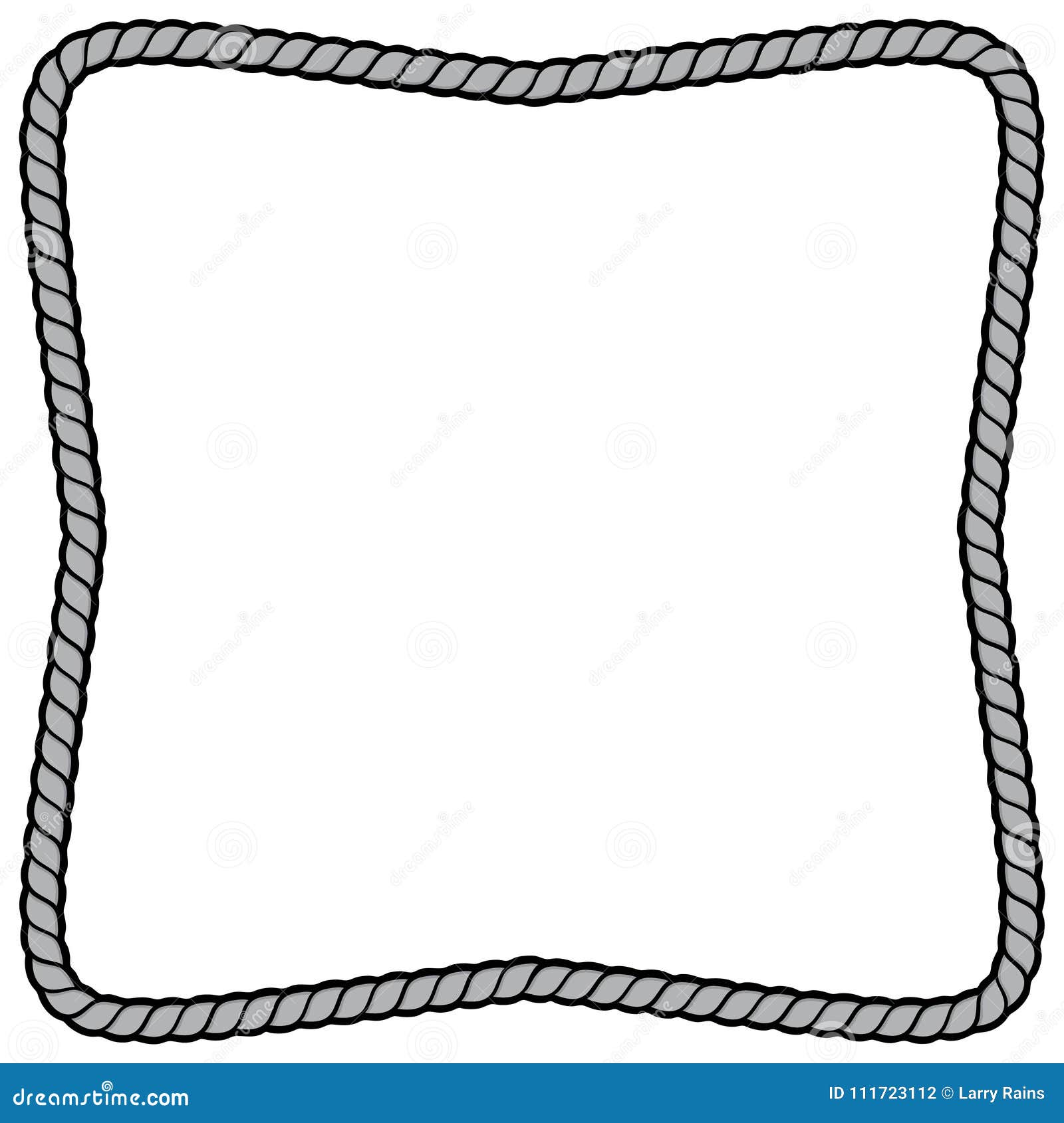 Rope Border Frame Illustration Stock Vector - Illustration of element ...