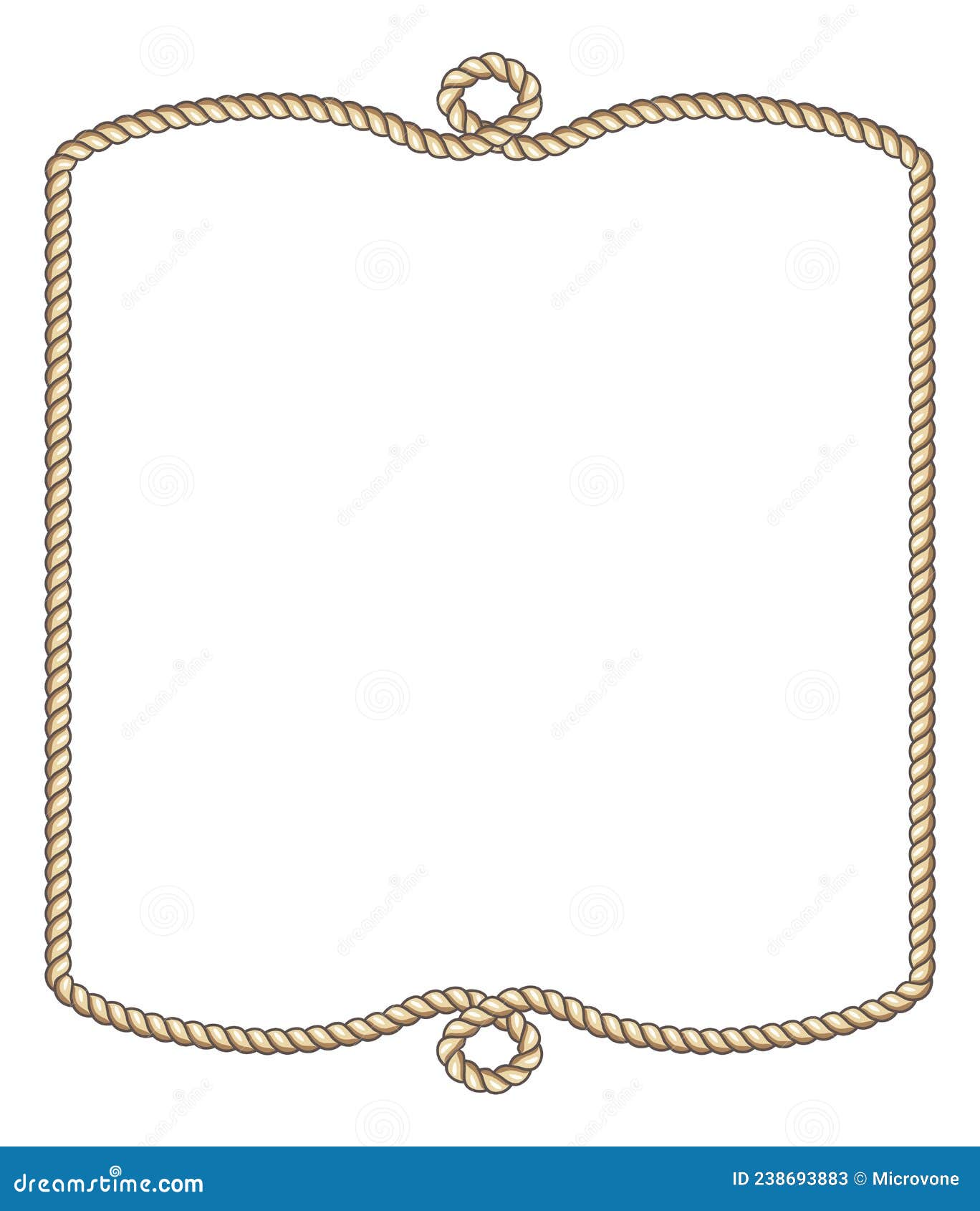 Rope border. Lasso string stock vector. Illustration of border - 238693883