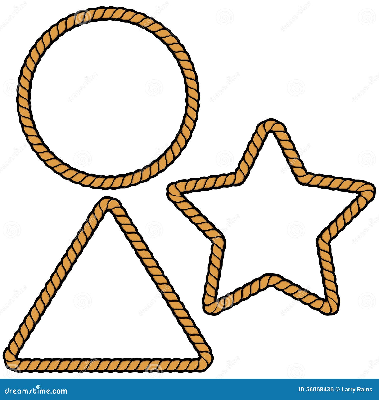 Rope Border Shapes Vector Illustration | CartoonDealer.com #56068436