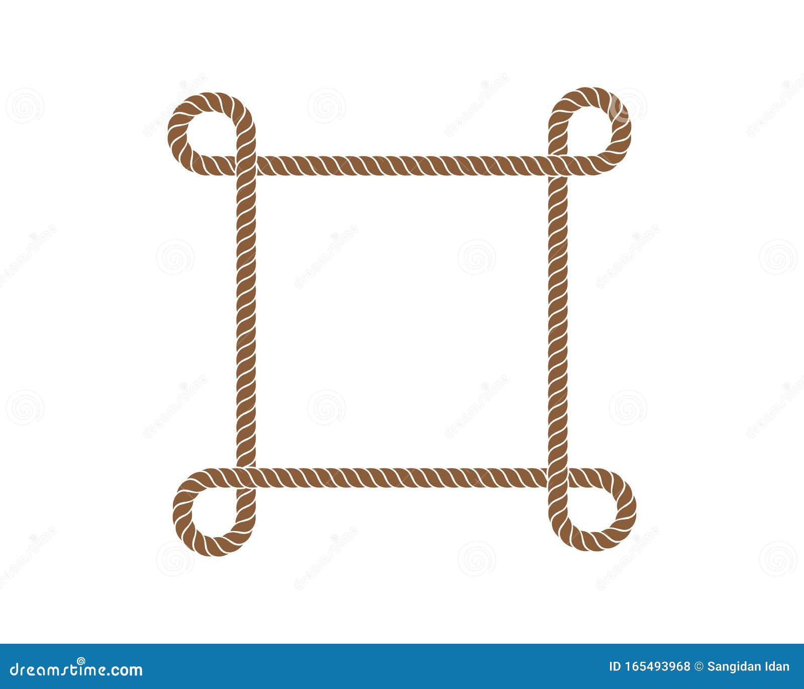 Rope Border Vector Illustration Design Stock Vector - Illustration of ...
