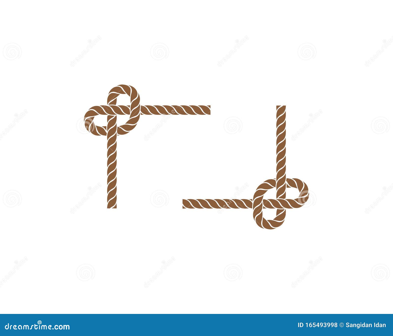 Rope Border Vector Illustration Design Stock Vector - Illustration of ...