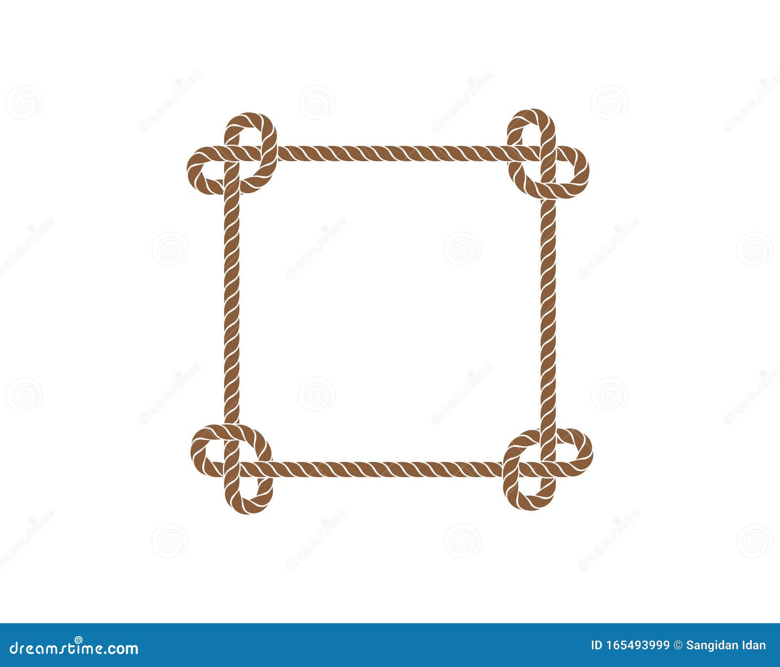 Rope Border Vector Illustration Design Stock Vector - Illustration of ...