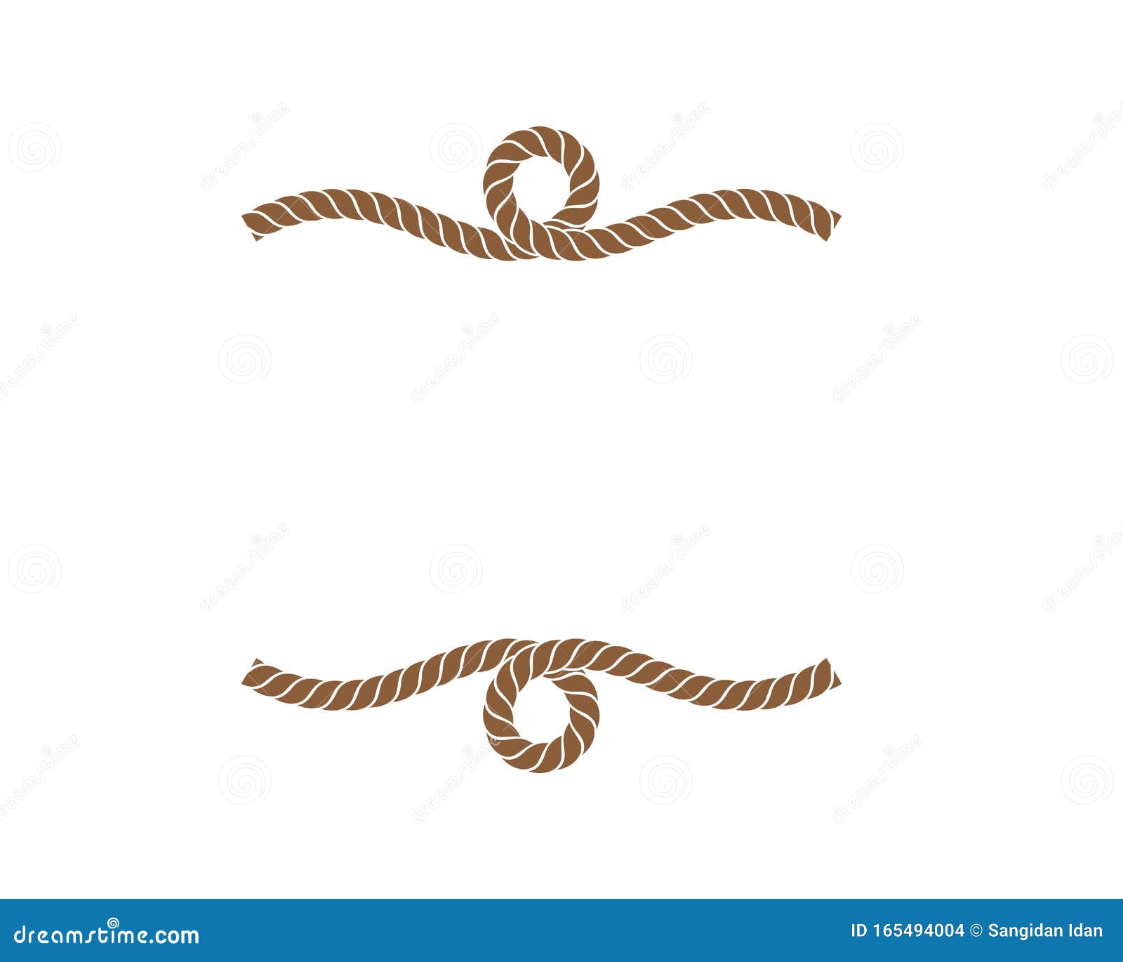 Rope Border Vector Illustration Design Stock Vector - Illustration of ...