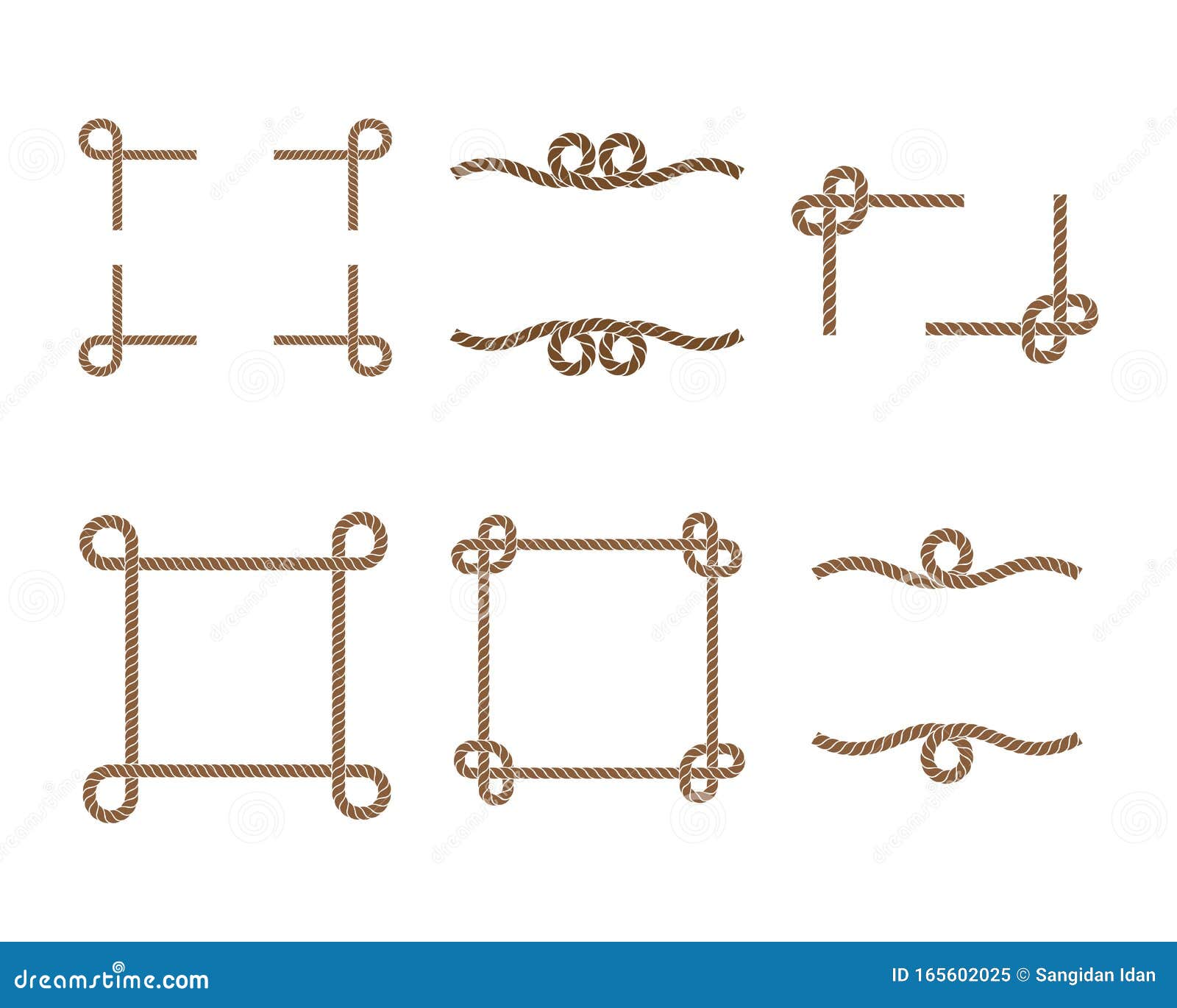 Rope Border Vector Illustration Design Stock Vector - Illustration of ...