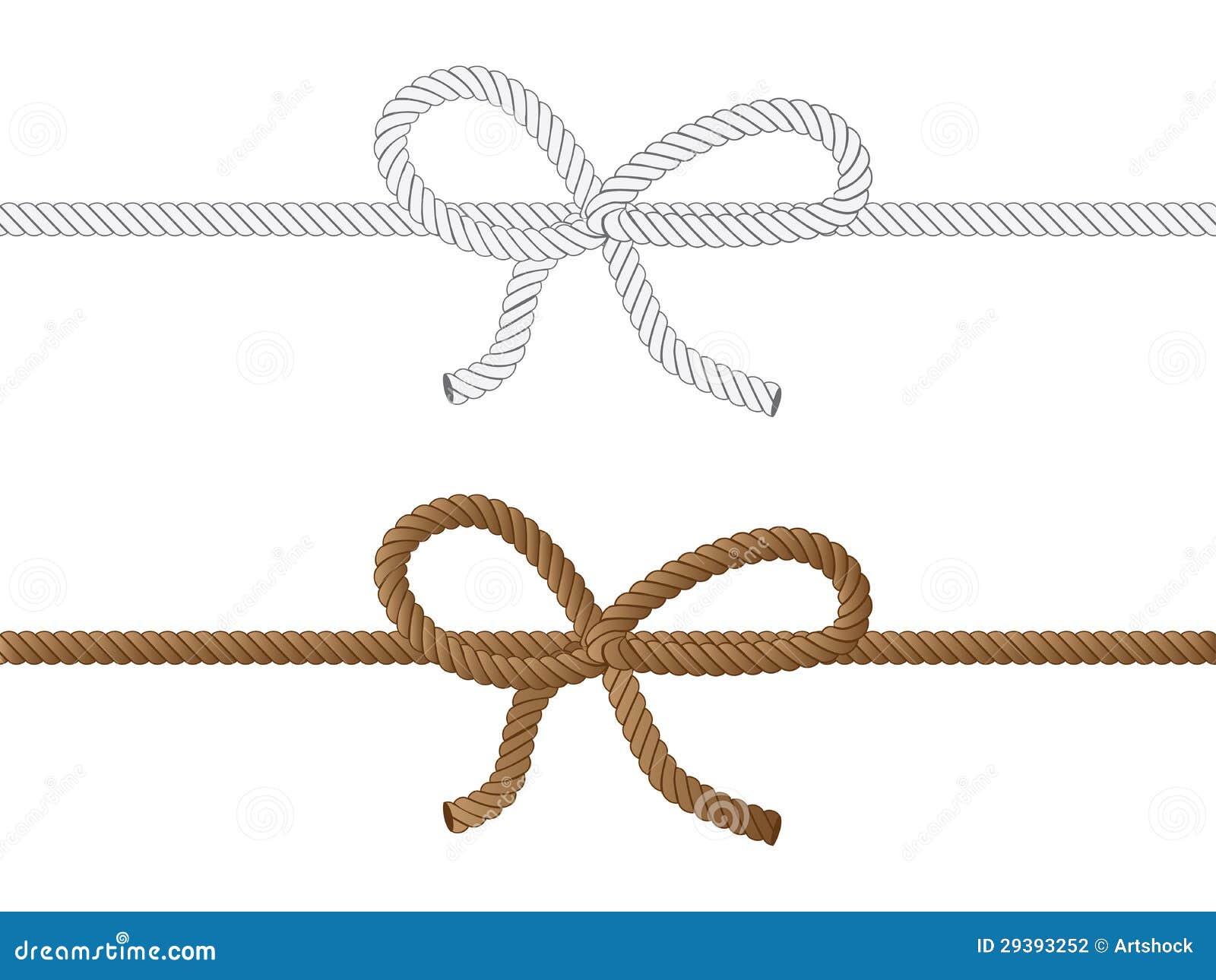 Rope bow stock vector. Illustration of connection, fiber - 29393252
