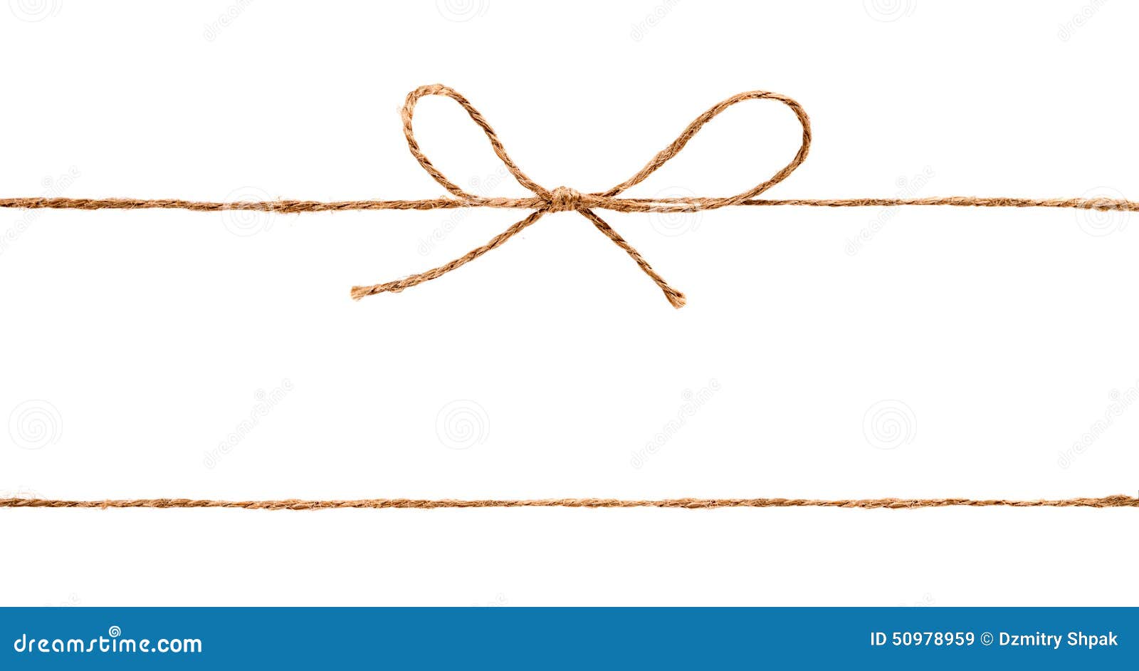 Rope and Bow Isolated on White Background Stock Image - Image of brown ...