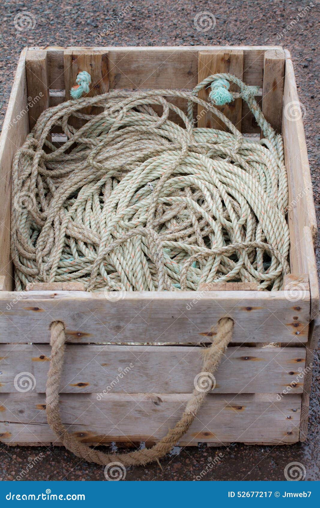 Rope in a Box stock image. Image of board, twin, wood - 52677217
