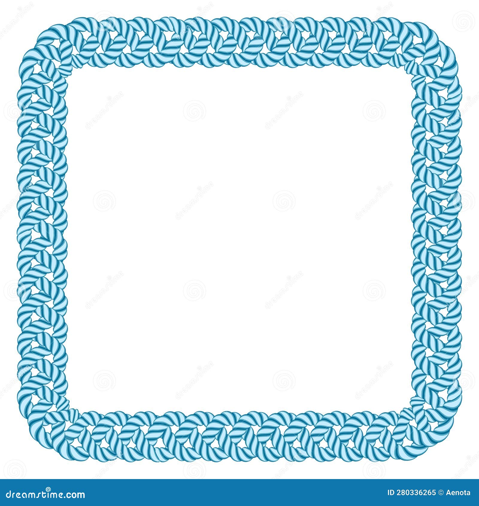 Rope braid vector frame stock vector. Illustration of vector - 280336265