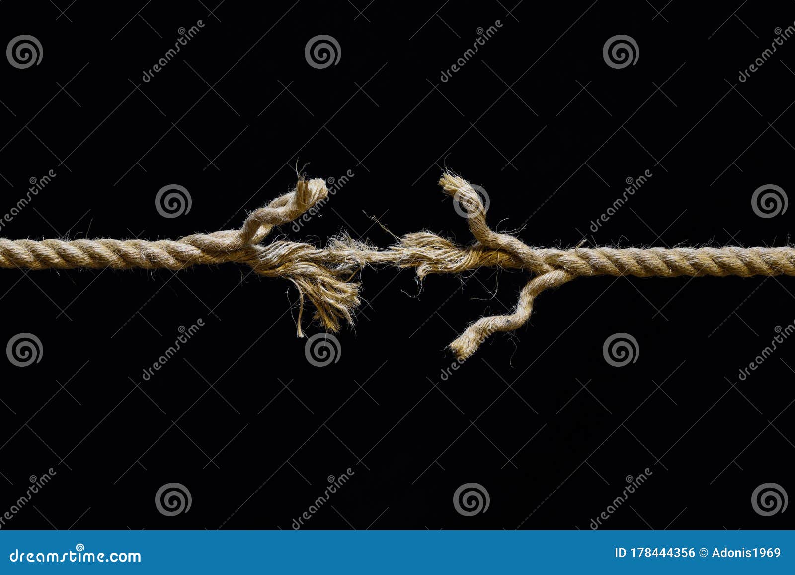 Rope breakage stock photo. Image of insecurity, danger - 178444356