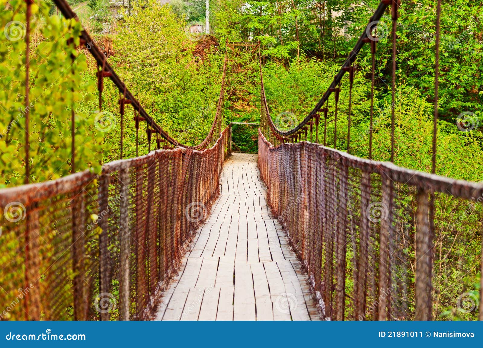 Rope bridge stock image. Image of path, fear, river, plank - 21891011