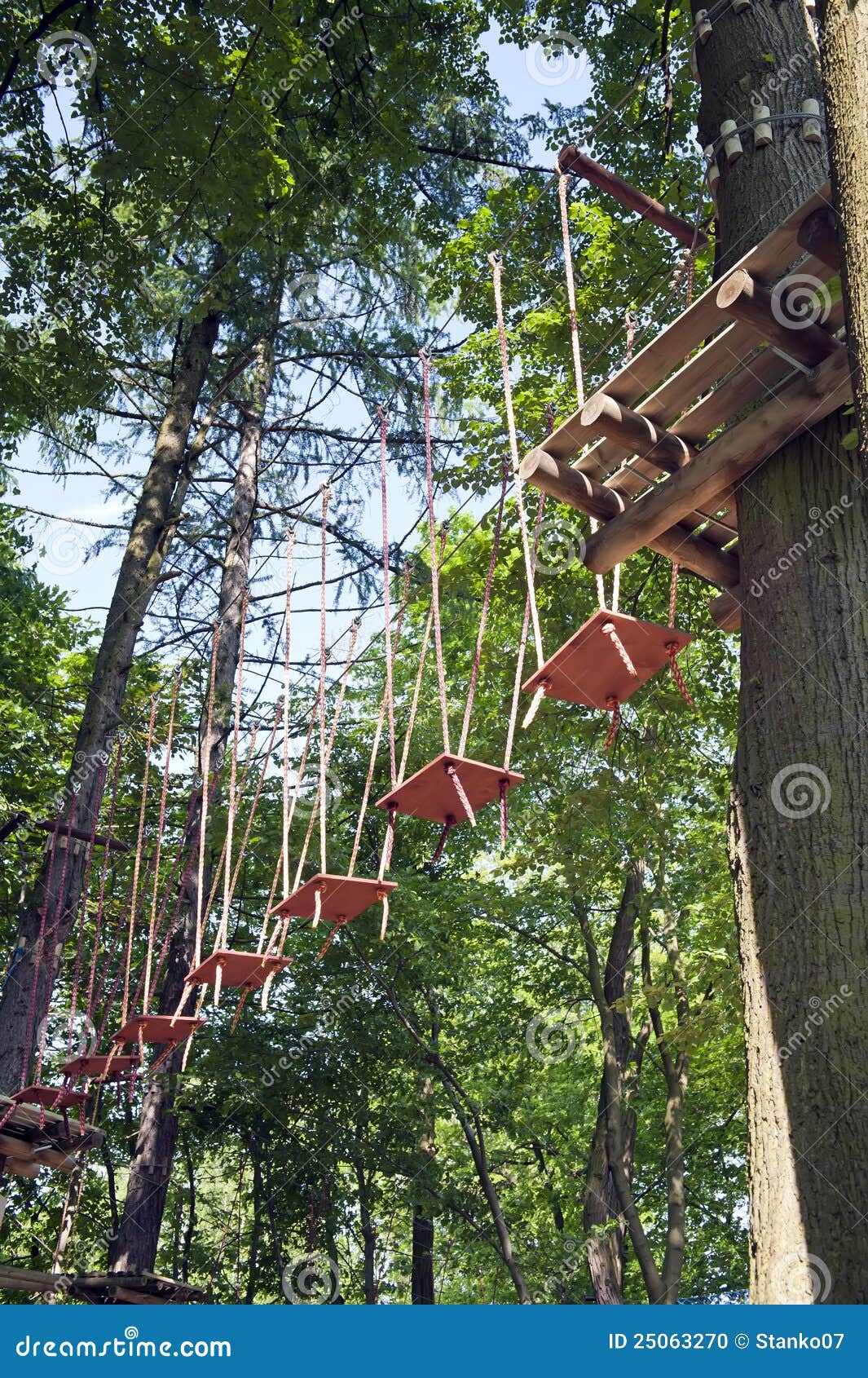 Rope bridge stock photo. Image of high, danger, bravery - 25063270