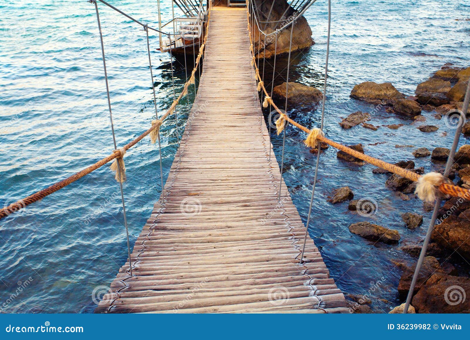 Rope bridge stock photo. Image of bridge, stone, footbridge - 36239982