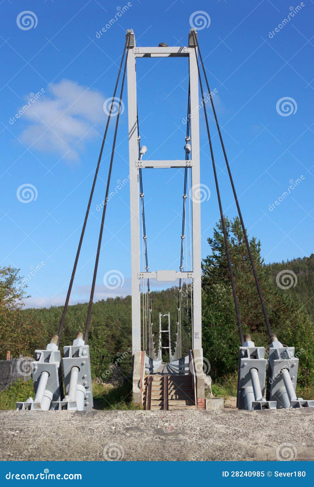 Rope Bridge for Pedestrians Stock Image - Image of river, swing: 28240985