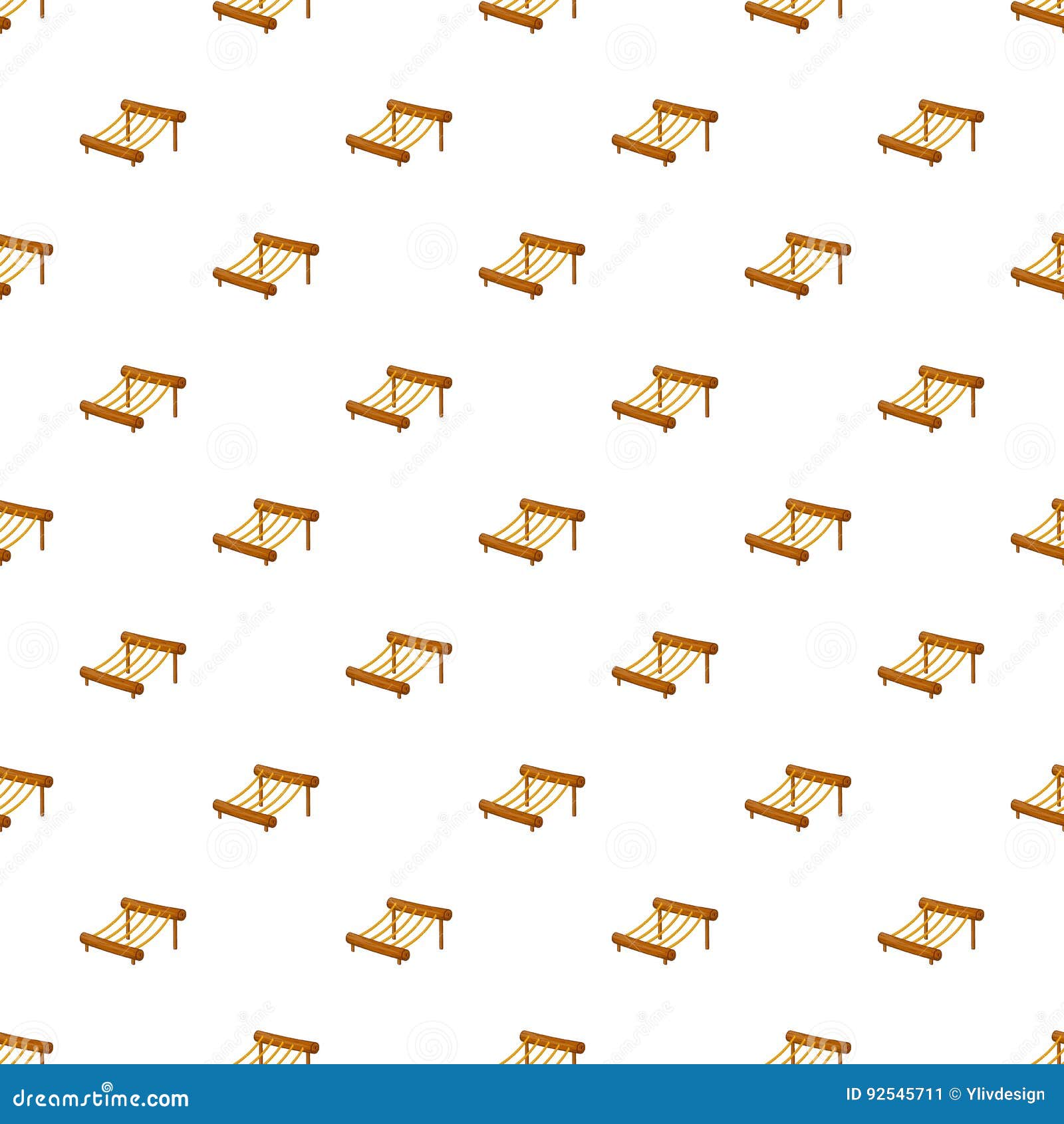 Rope Bridge on a Playground Pattern, Cartoon Style Stock Vector ...