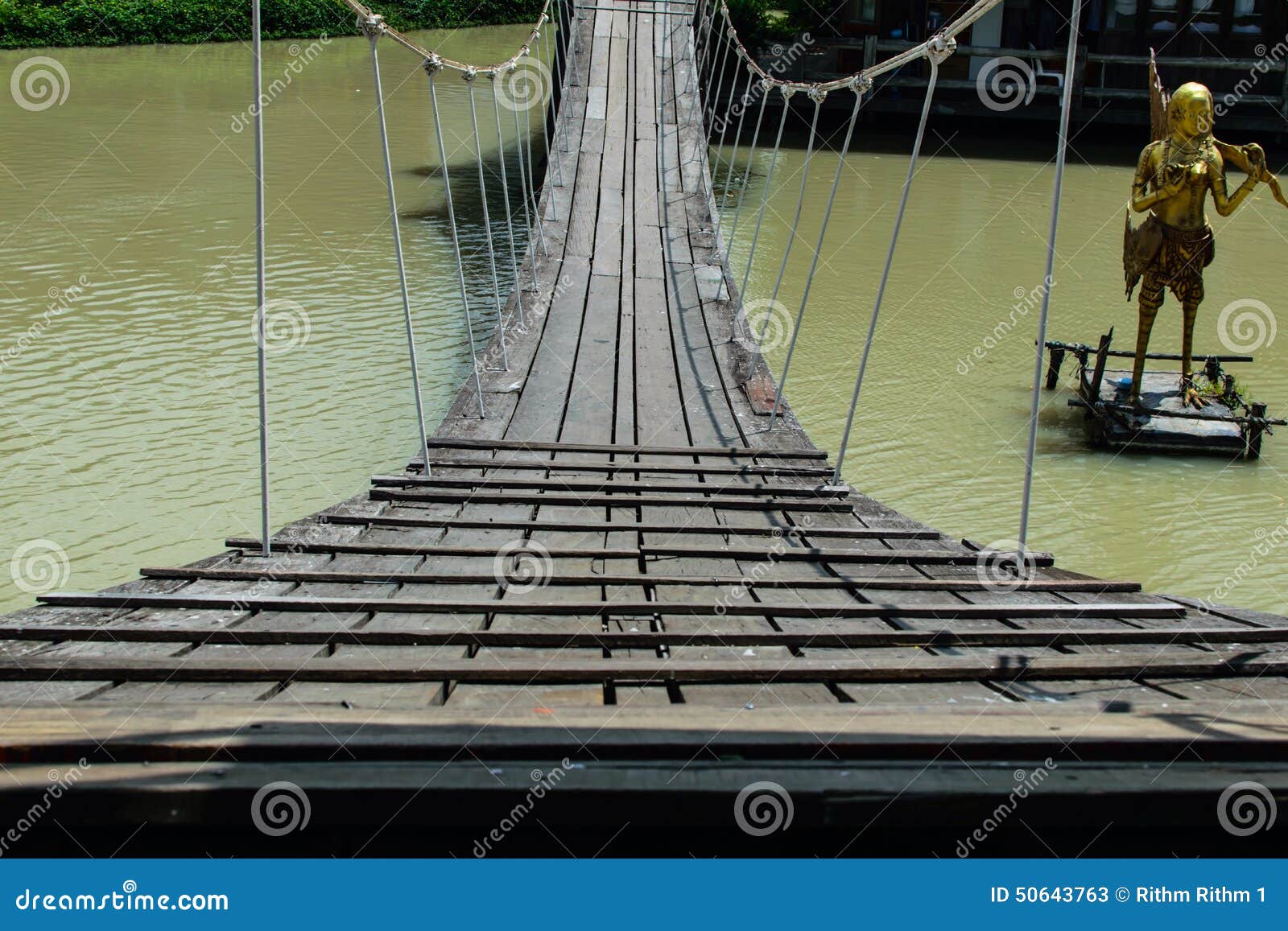 Rope bridge stock image. Image of narrow, hike, height - 50643763