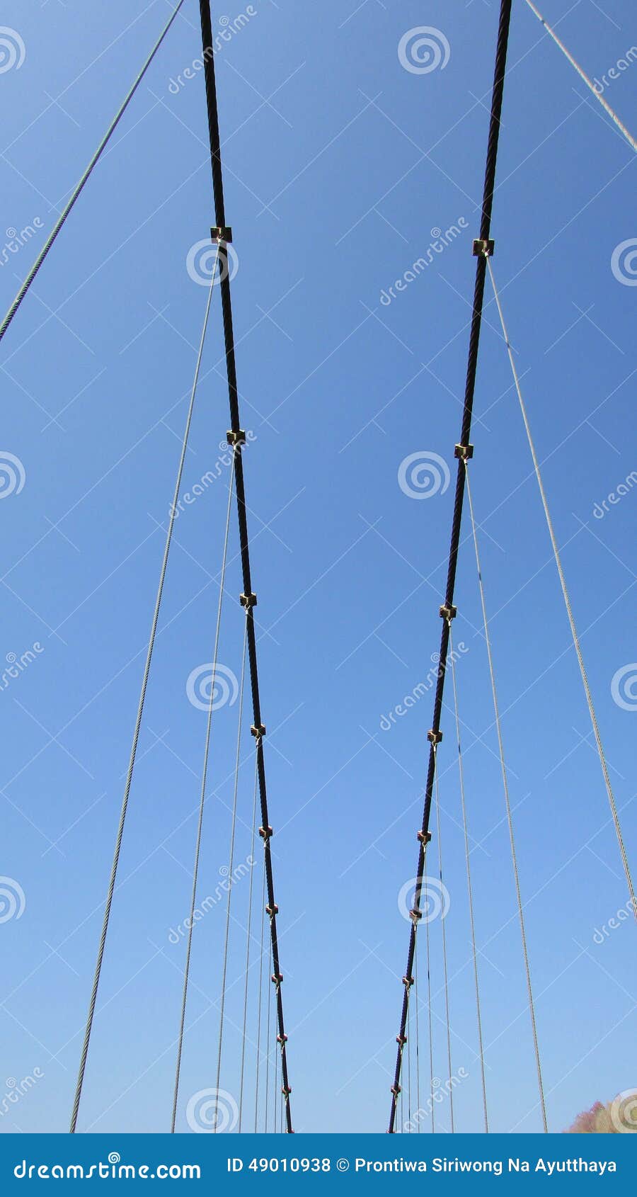 Rope Bridges, Sky, Straight, Tied a Rope. Editorial Stock Photo - Image ...
