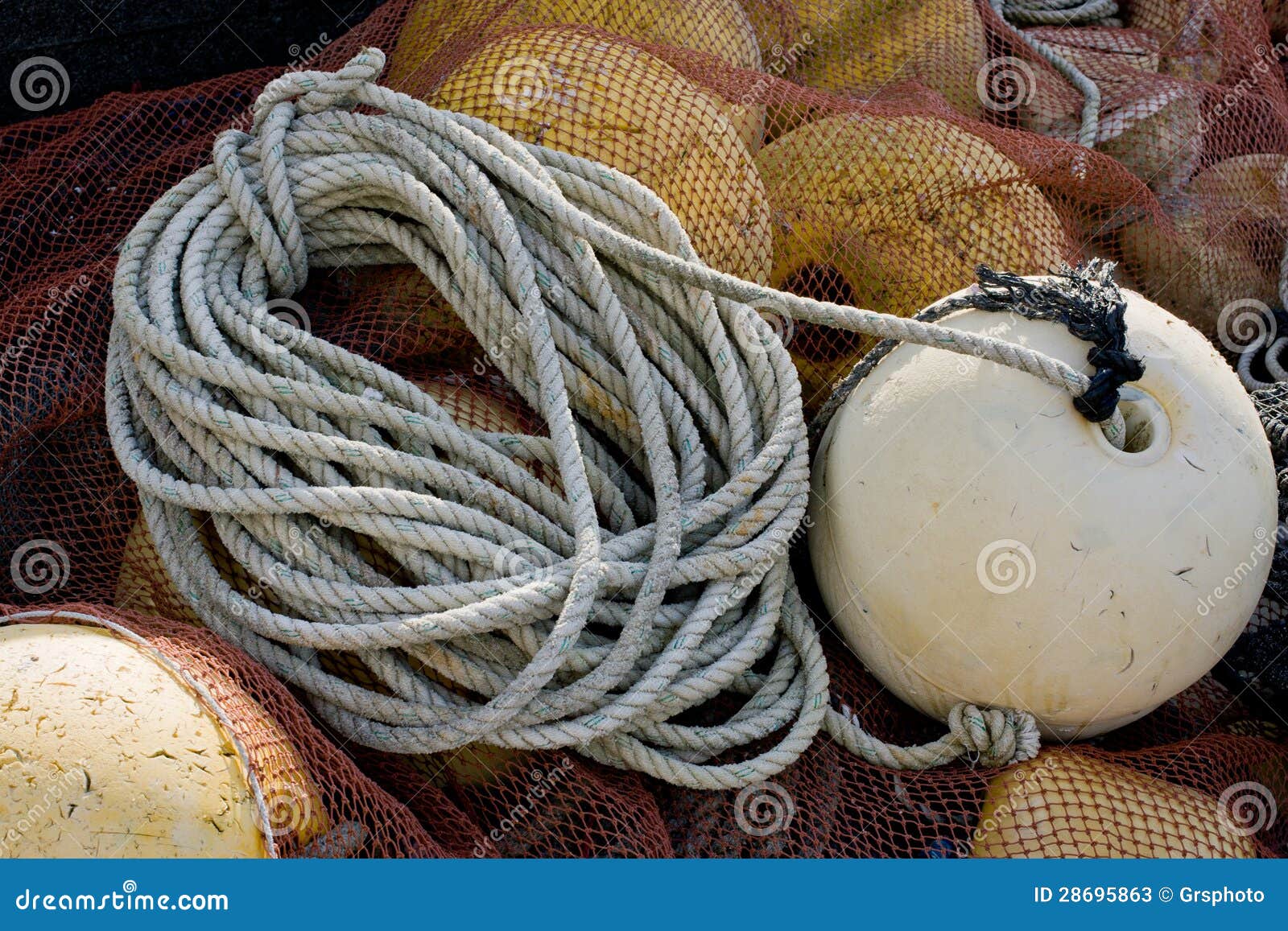 Rope with Buoy Attached stock image. Image of ocean, fiber - 28695863