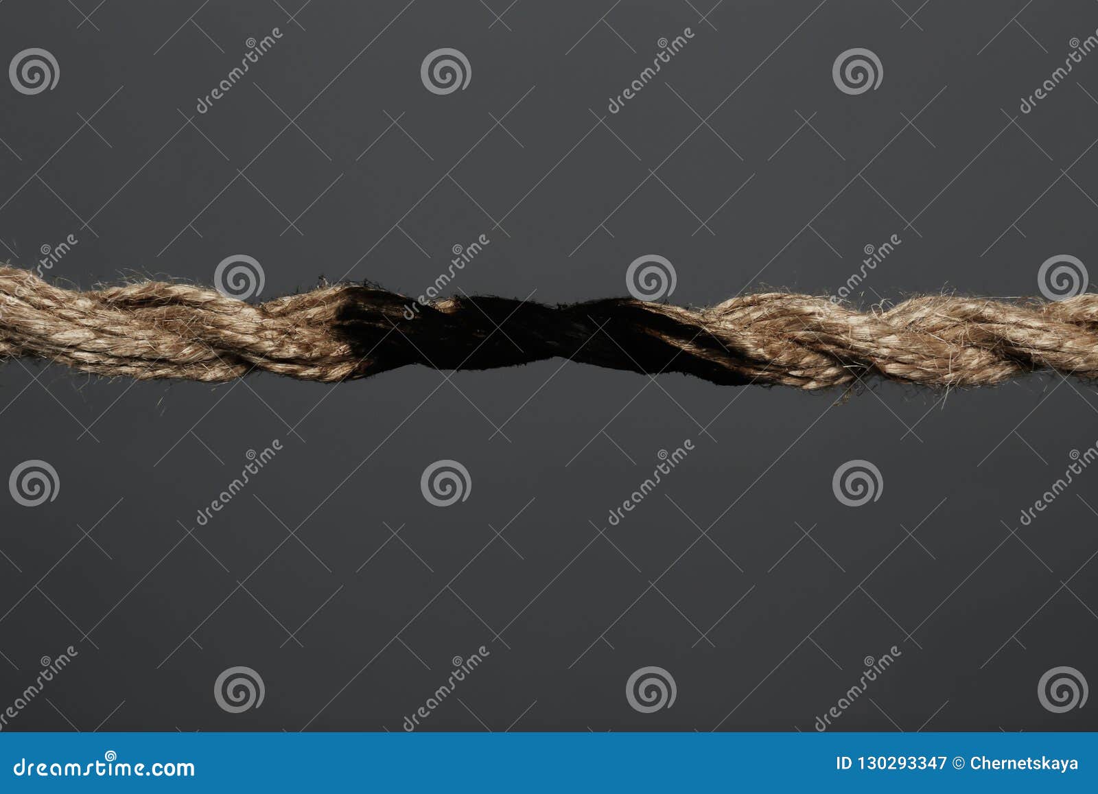 Rope Burnt To Breaking Point Stock Image - Image of crushing, failure ...