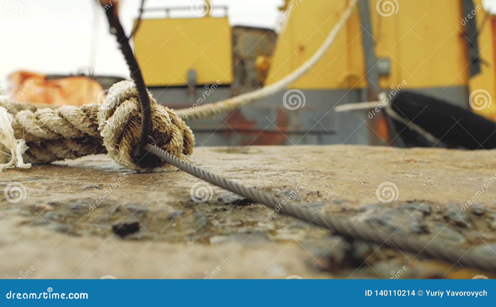 Rope and Cable are Tied from Pier To Barge Stock Footage - Video of ...