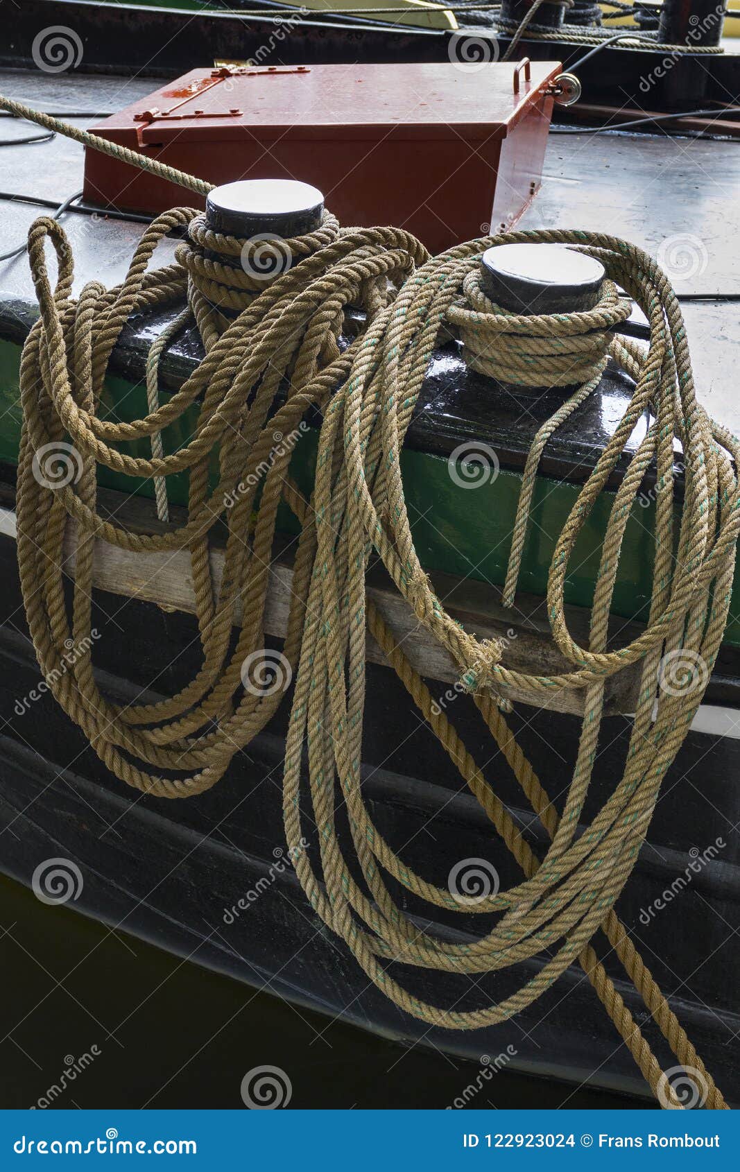 Rope Cables on an Old Cargo Ship Stock Photo - Image of cargo ...