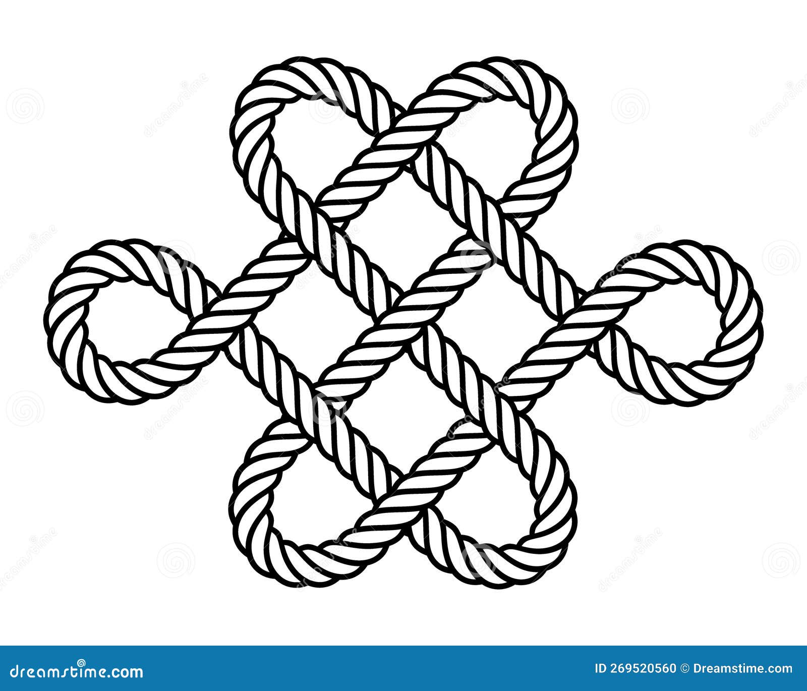 Rope celtic knot stock illustration. Illustration of vector - 269520560