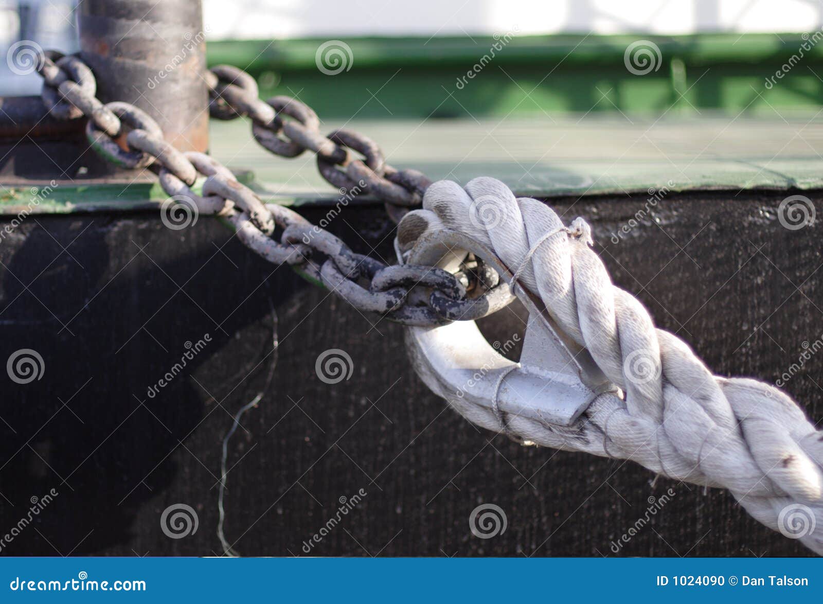 Rope and chain stock photo. Image of visit, anchored, loop - 1024090