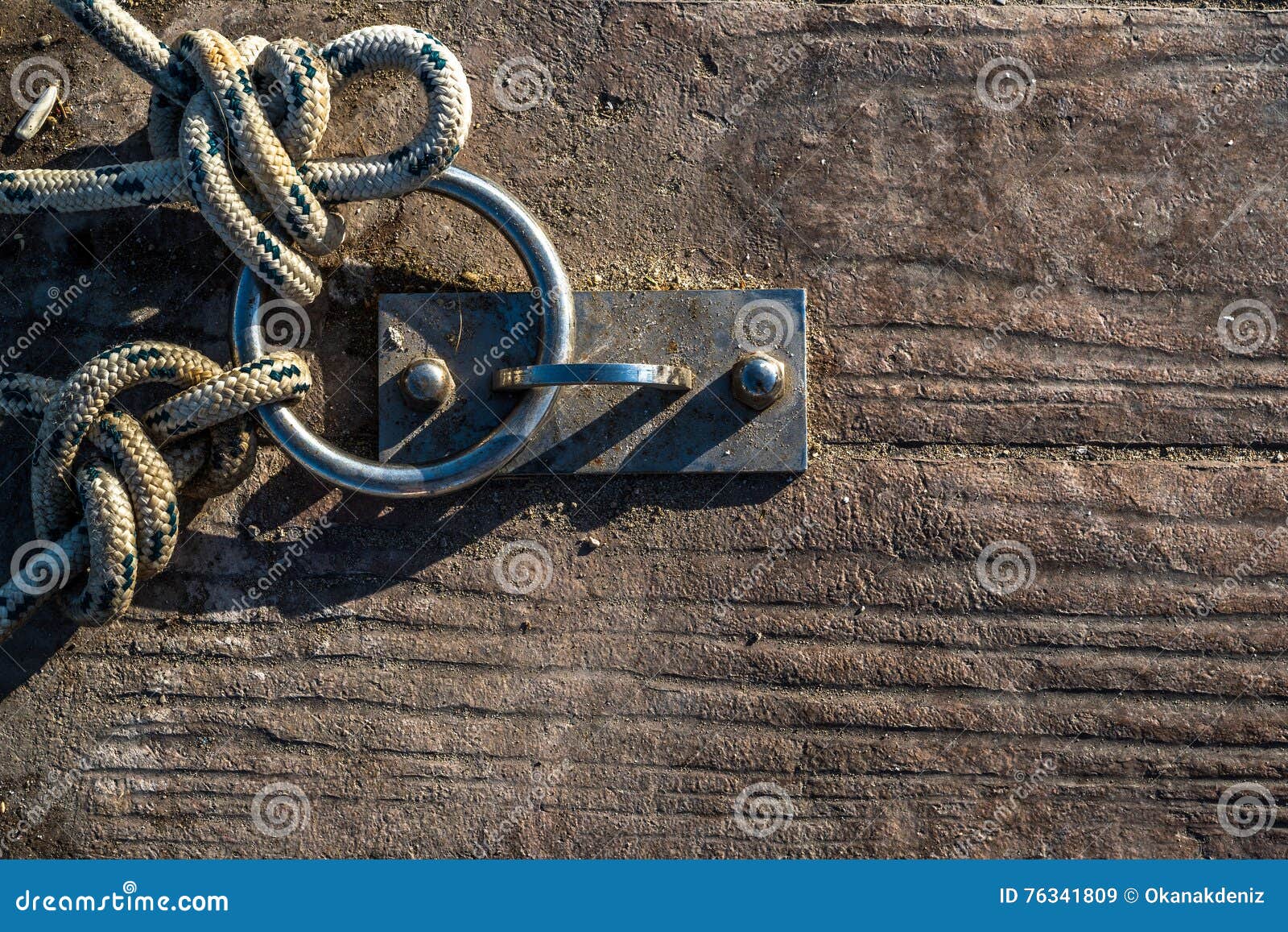 Rope and Chain in Dock stock image. Image of detail, industrial - 76341809