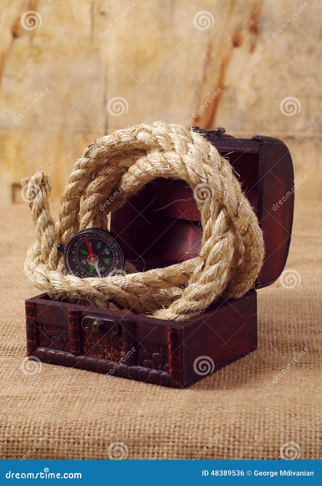 Rope in chest stock photo. Image of concept, antique - 48389536